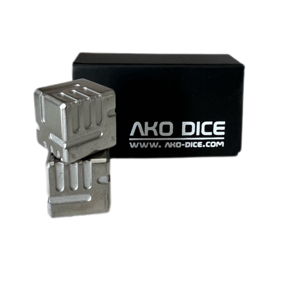 ako | Games | New Aluminum Ako Dice Gray 6mm D6 Dice With Cnc Engraved ...